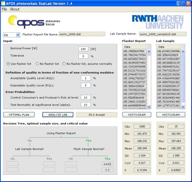 Screenshots - PVStatLab